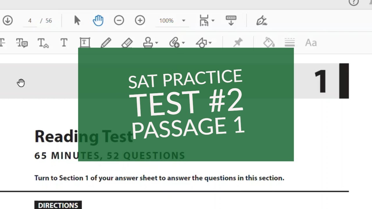 IN-DEPTH SAT Practice Test 2 Passage 1 Explanations - YouTube