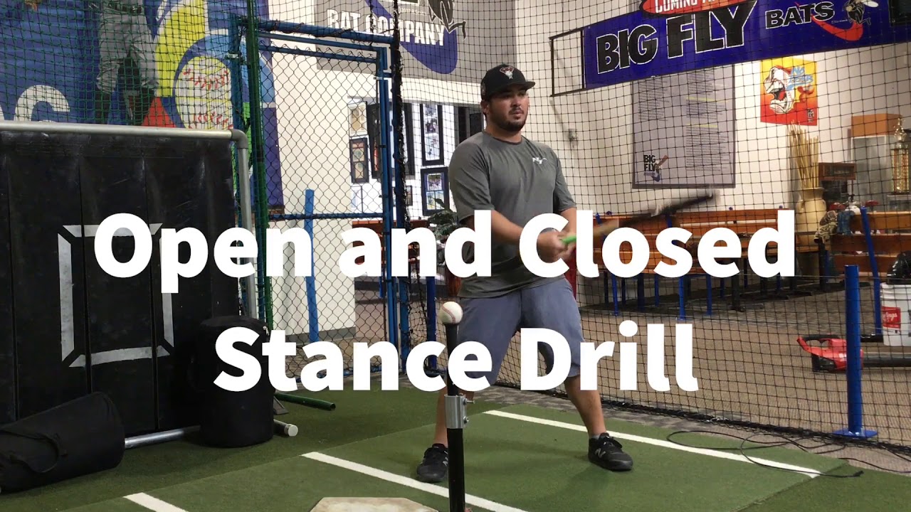 Open Stance and Closed Stance Tee Drill (45 degree Drill) - YouTube