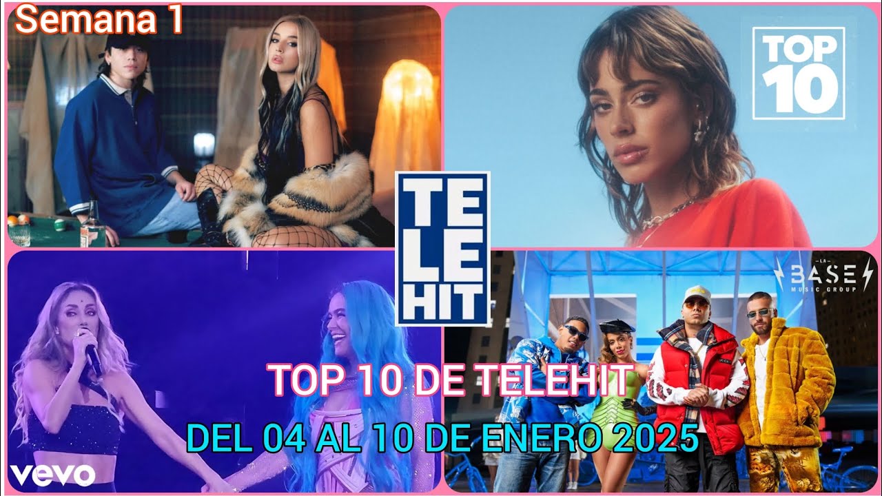 Top 10 De Telehit Música Enero 2025 (Semana 1) - YouTube