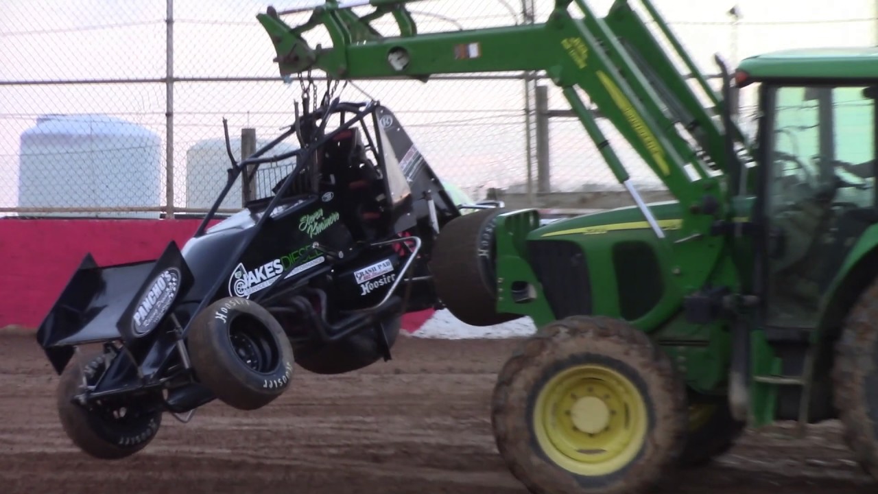 Trail-Way Speedway 358 Sprint Car Highlights 4-21-17 - YouTube