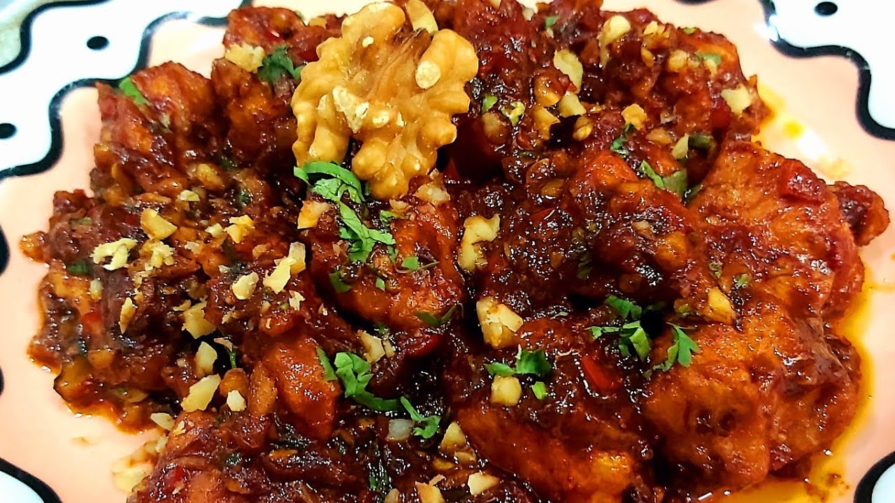 WALNUT CHICKEN RECIPE | SPICY WALNUT CHICKEN | Easy to make | recipe by ...