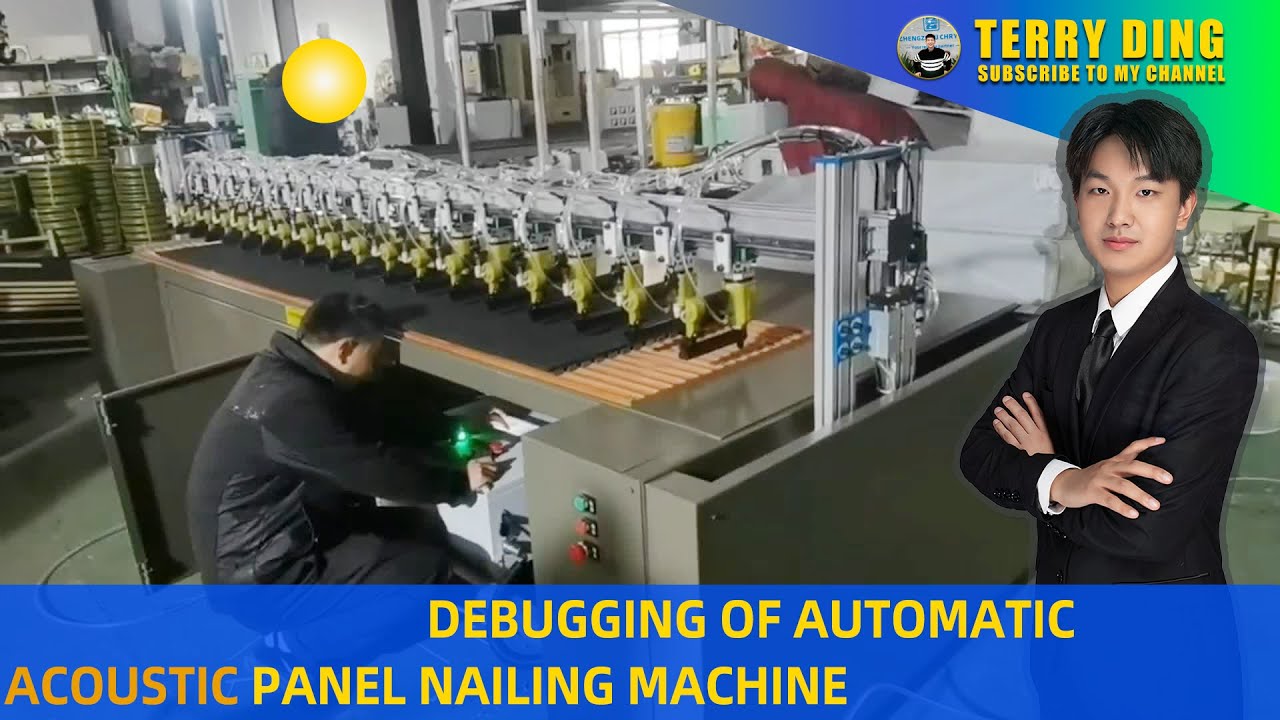 Debugging of Automatic Acoustic Panel Nailing Machine - YouTube