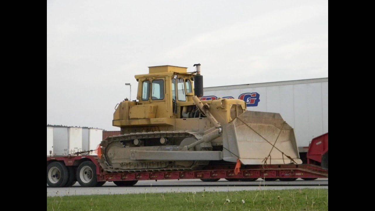 Dresser Dozer Being Transported - YouTube