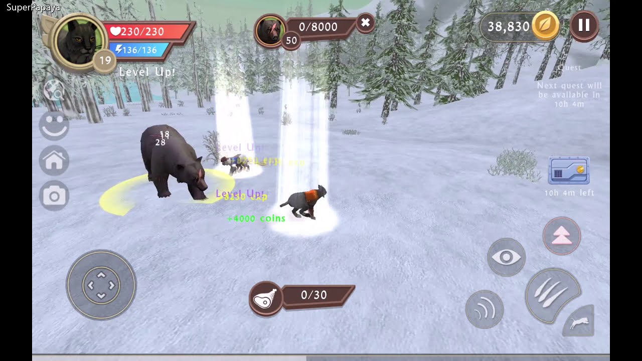 Lynx Level 18 Kill Giant Bear Wildcraft Animal Sim Online Gameplay 3D ...