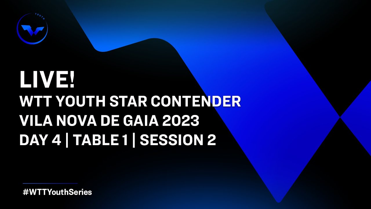 LIVE! | T1 | Day 4 | WTT Youth Star Contender Vila Nova de Gaia 2023 ...