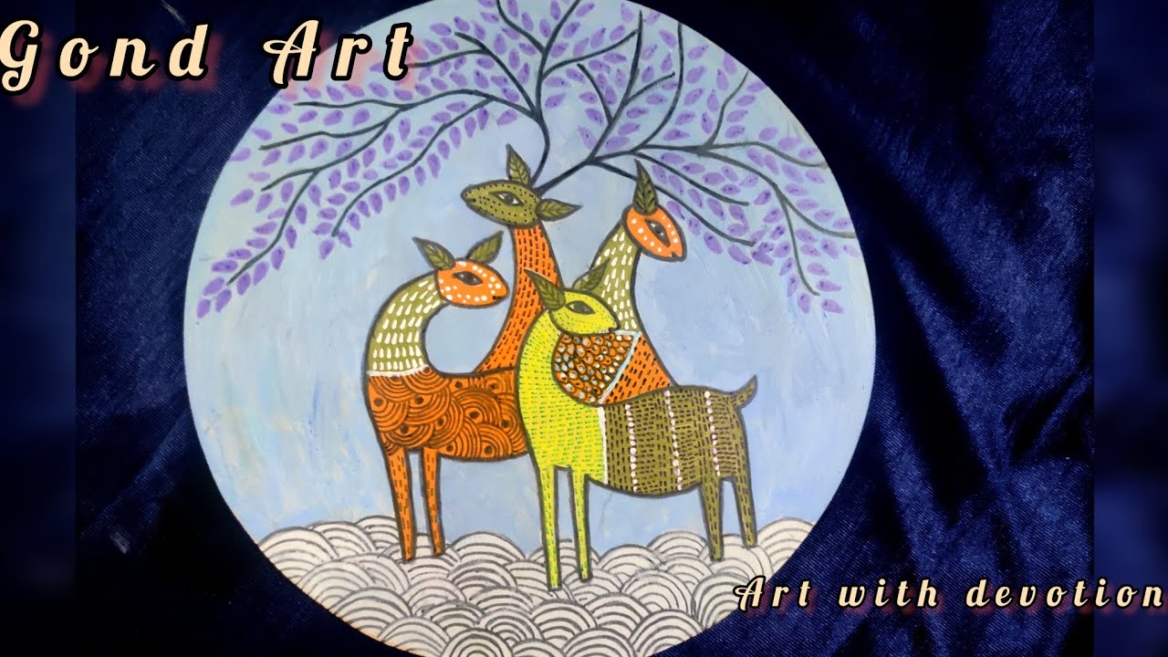 Traditional Deer Gond Art/Madhya Pradesh Art Form/Art With Devotion ...