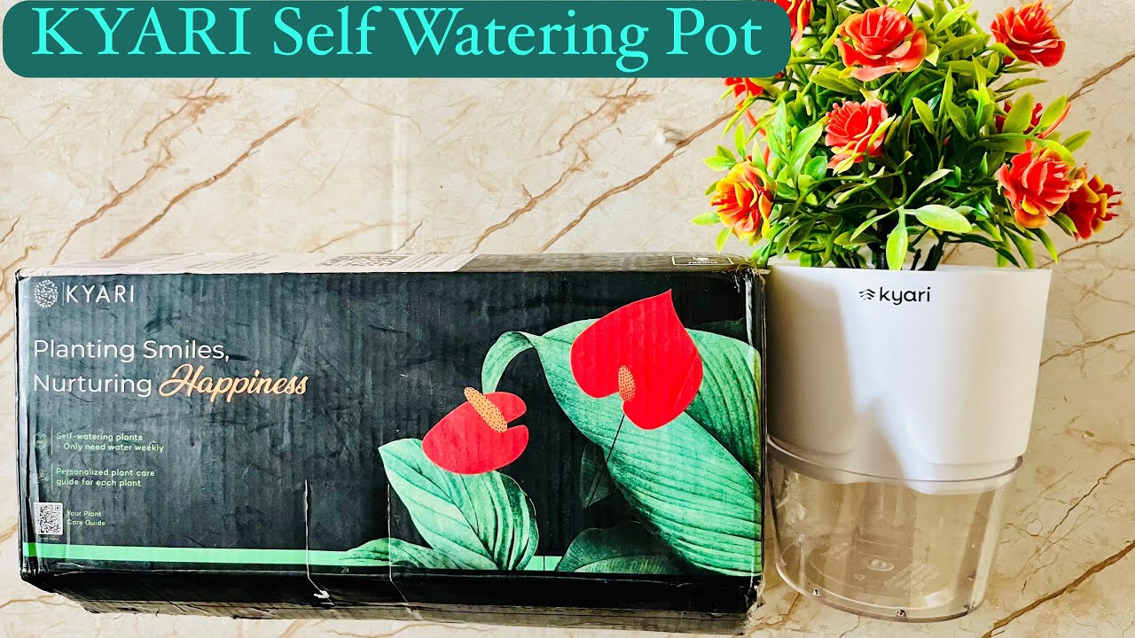 Unboxing of Self Watering plant pot #KYARI #selfwatering #amazon - YouTube