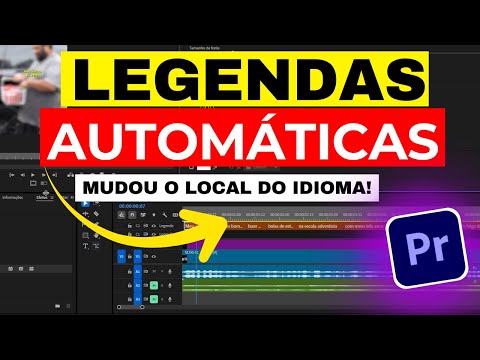 🟣Como Fazer LEGENDAS Automáticas no PREMIERE (Nova Opção de Idioma 2026)