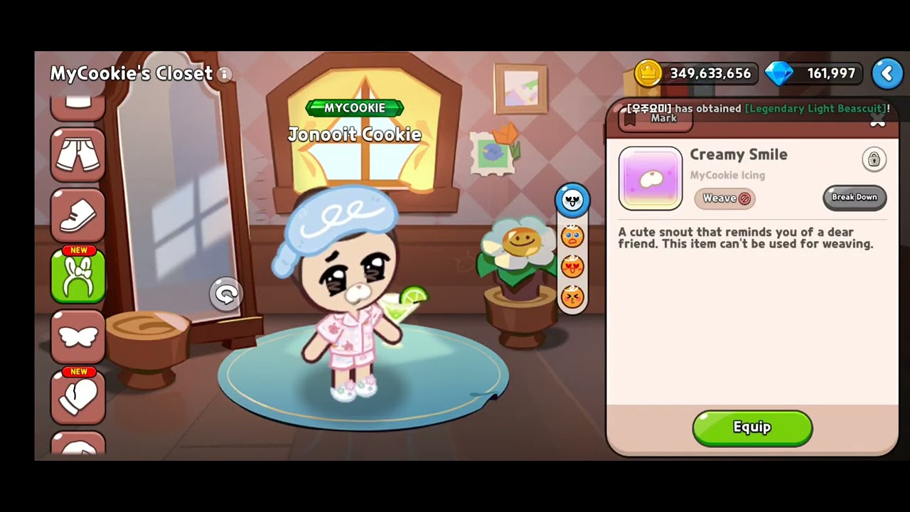 Space Doughnut Pajama Set & Slumbering Sleep Mask - Cookie Run Kingdom ...