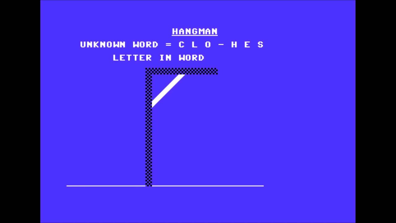 75 Spill Data-Tronic - Hangman (Commodore 64) - YouTube