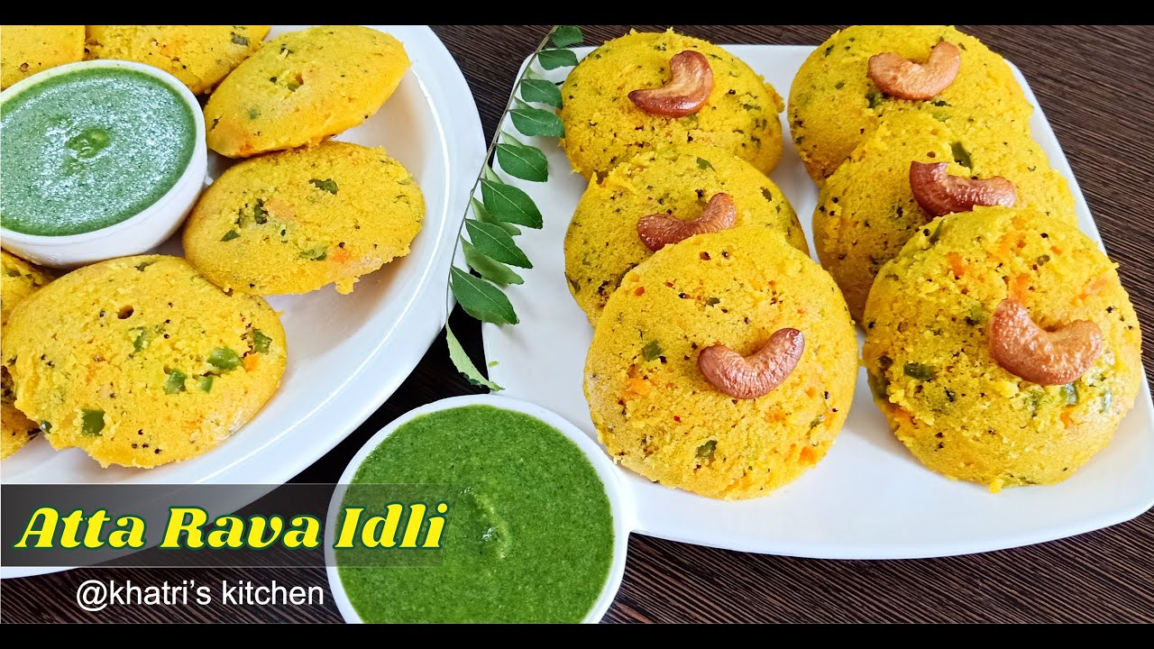 Healthy Atta Sooji Veg Idli - Wheat Rava Veg Idli Recipe - Healthy ...