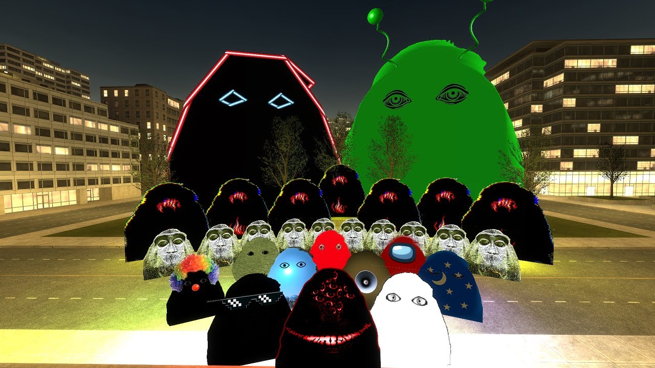 GIANT ALIEN AND NEON ANGRY MUNCI is After Me in GMod - Can I Escape the ...