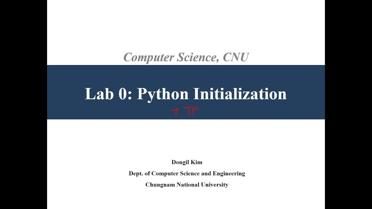 [Lab] 0. Python Initialization (파이썬 환경설정) - YouTube