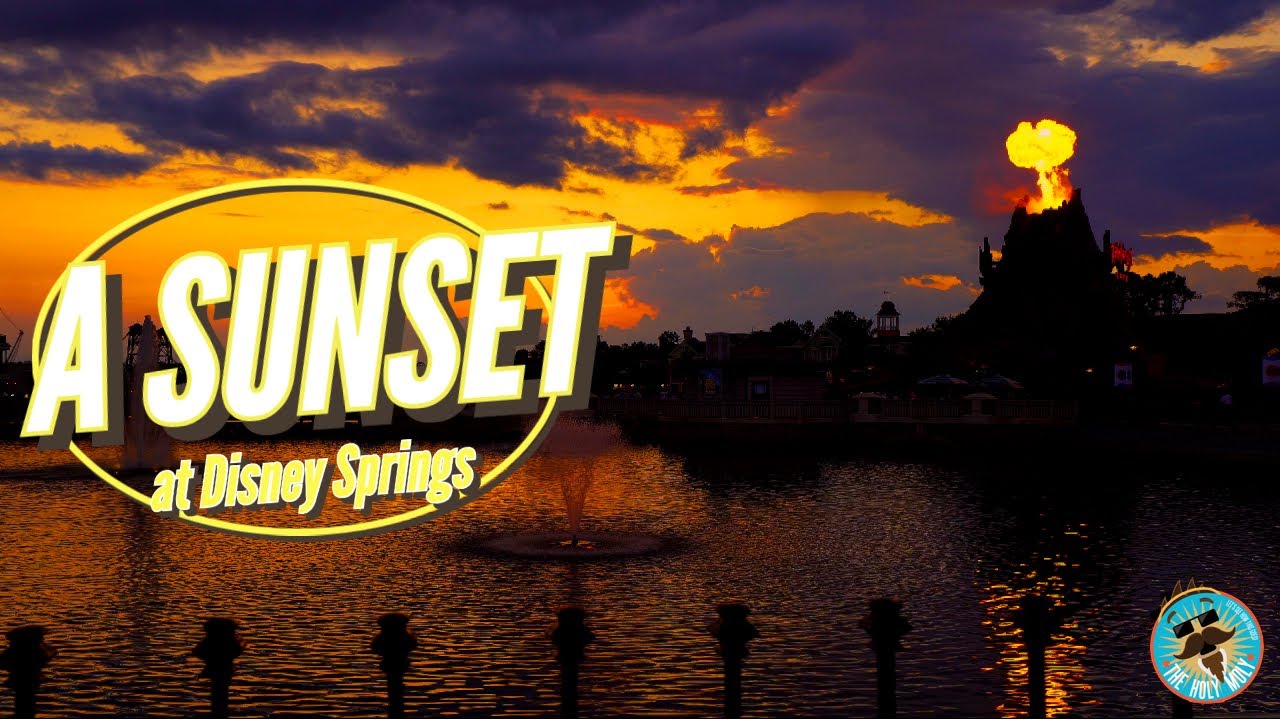A Sunset at Disney Springs | Volcano Eruption at The Rain Forest Cafe ...