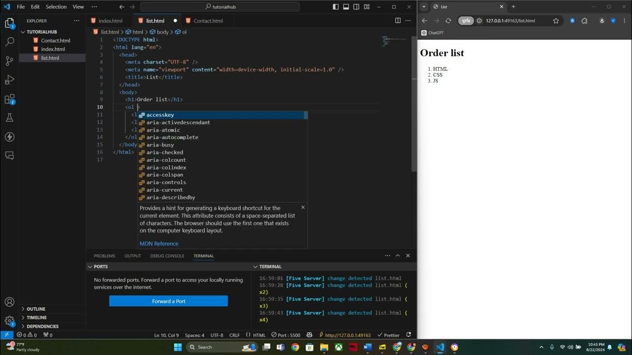 HTML Lists: Ordered, Unordered for Data Management - YouTube