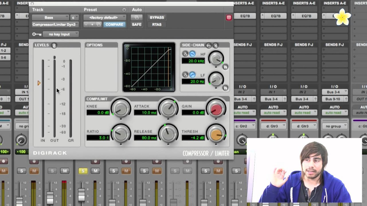 Compressing Electric Bass - Pro Tools 9 - YouTube