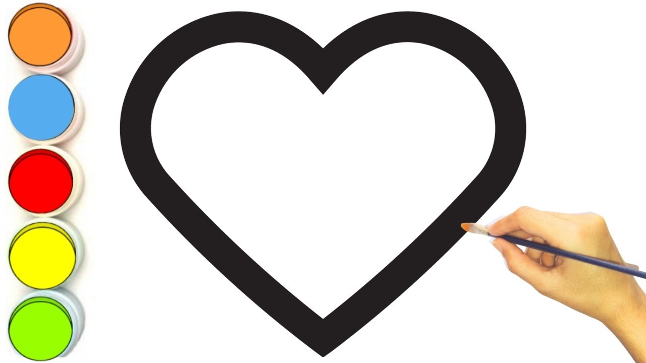 Rainbow Heart ️ Drawing | Colouring & Painting for Kids | How to Draw a ...