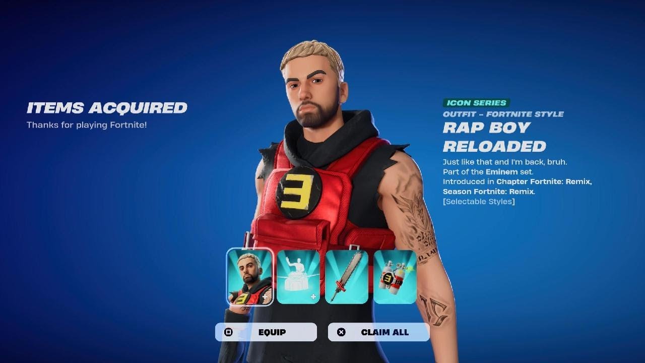 Buying THE *NEW* Eminem Rap Boy Reloaded Bundle In Fortnite! - YouTube