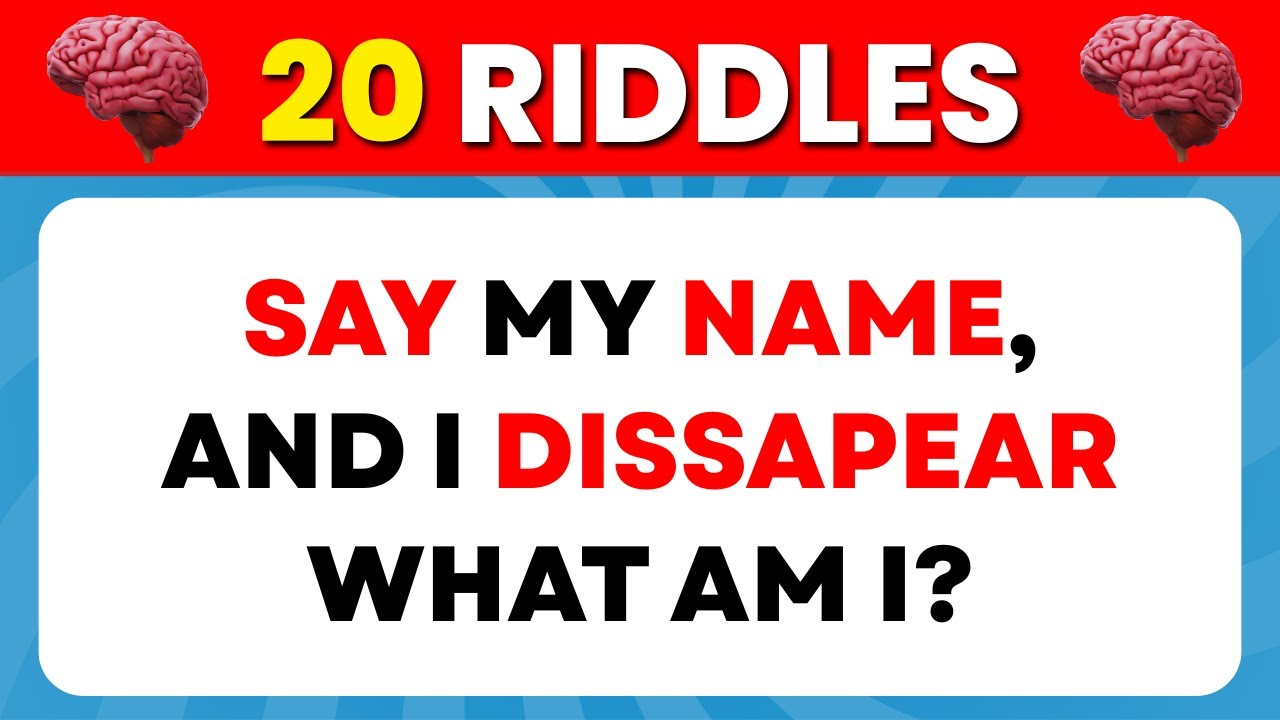 Only a Genius Can Solve These 20 Riddles 🧠 Brain Teasers & Riddle Quiz ...