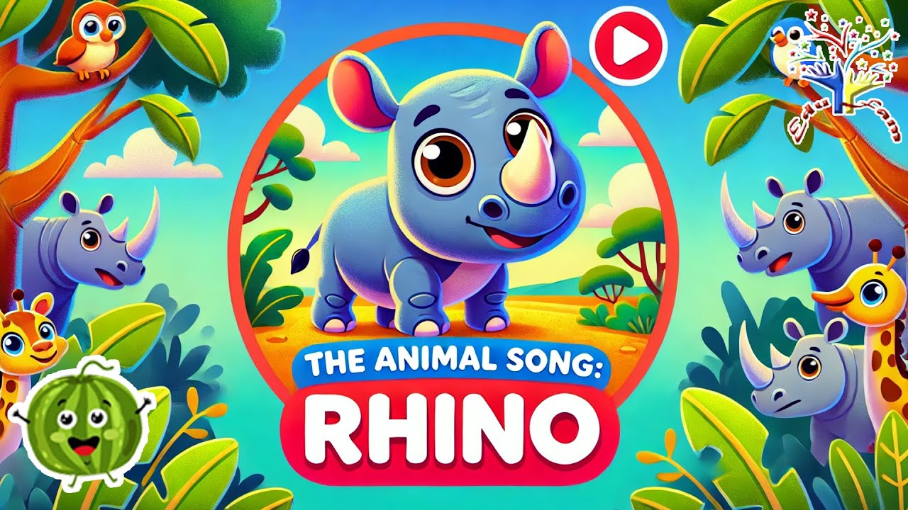 The Animal Song | Rhino | Rhino Song | EduFam Nursery Rhymes~ - YouTube