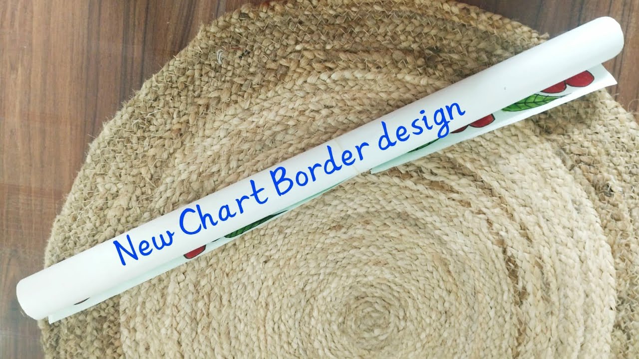 Chart paper Decoration ideas || Chart paper border design || Chart ...
