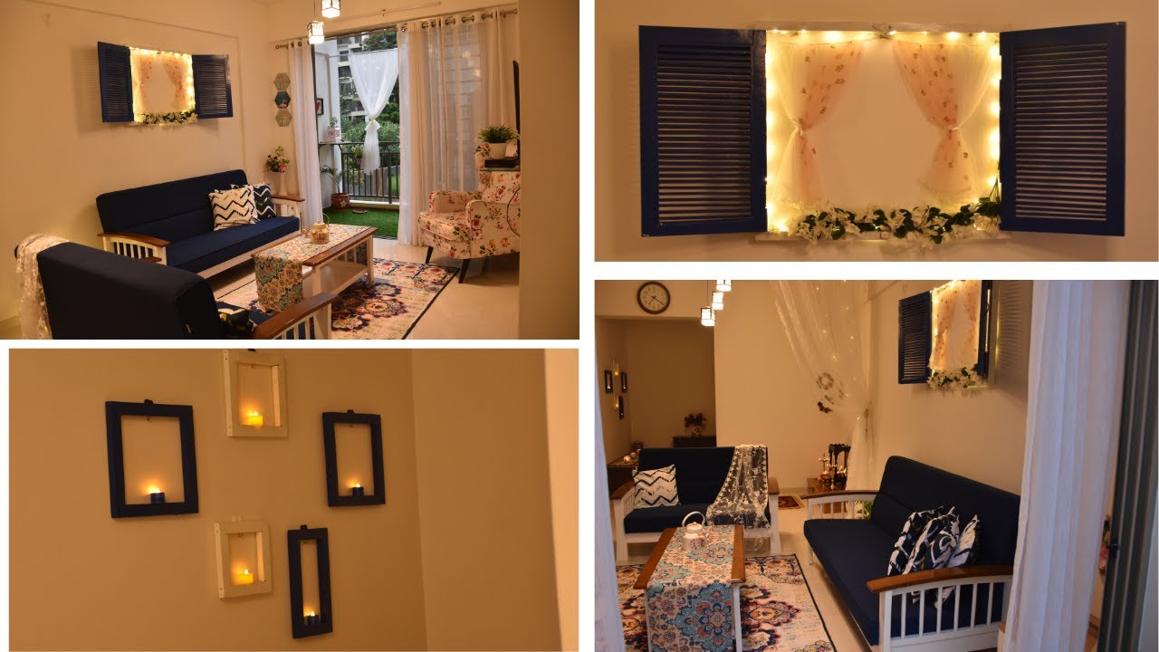 Living room decoration ideas- hall makeover simple ideas DIY rental ...