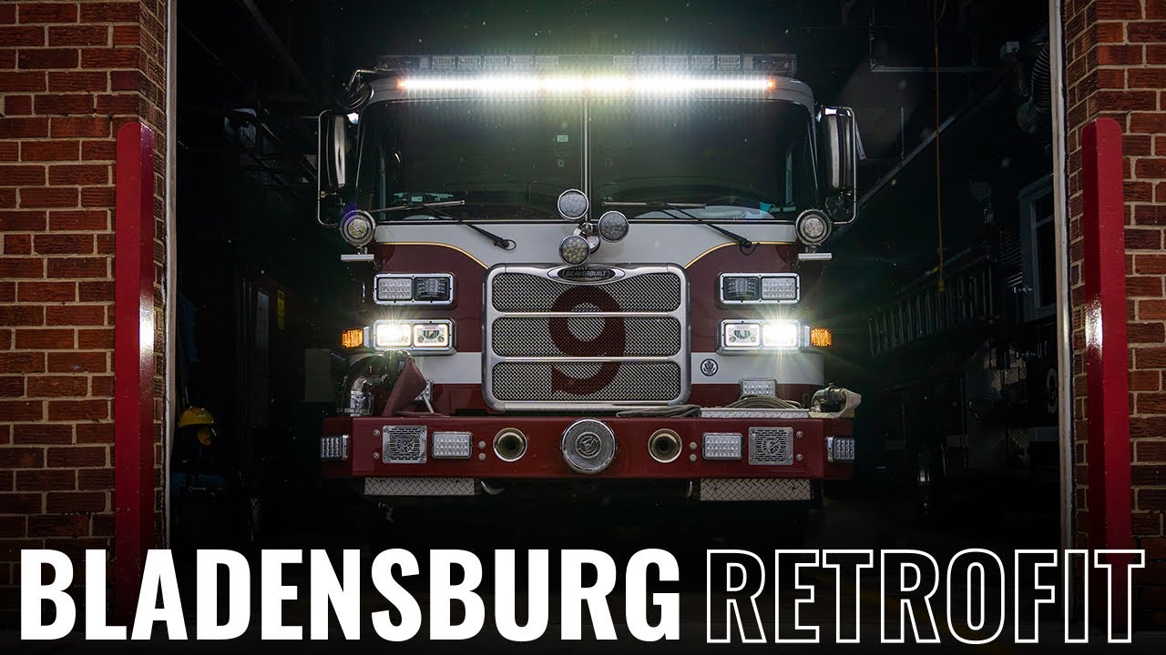 Pumper Retrofit with FireTech Scene Lights | Bladensburg VFD - YouTube