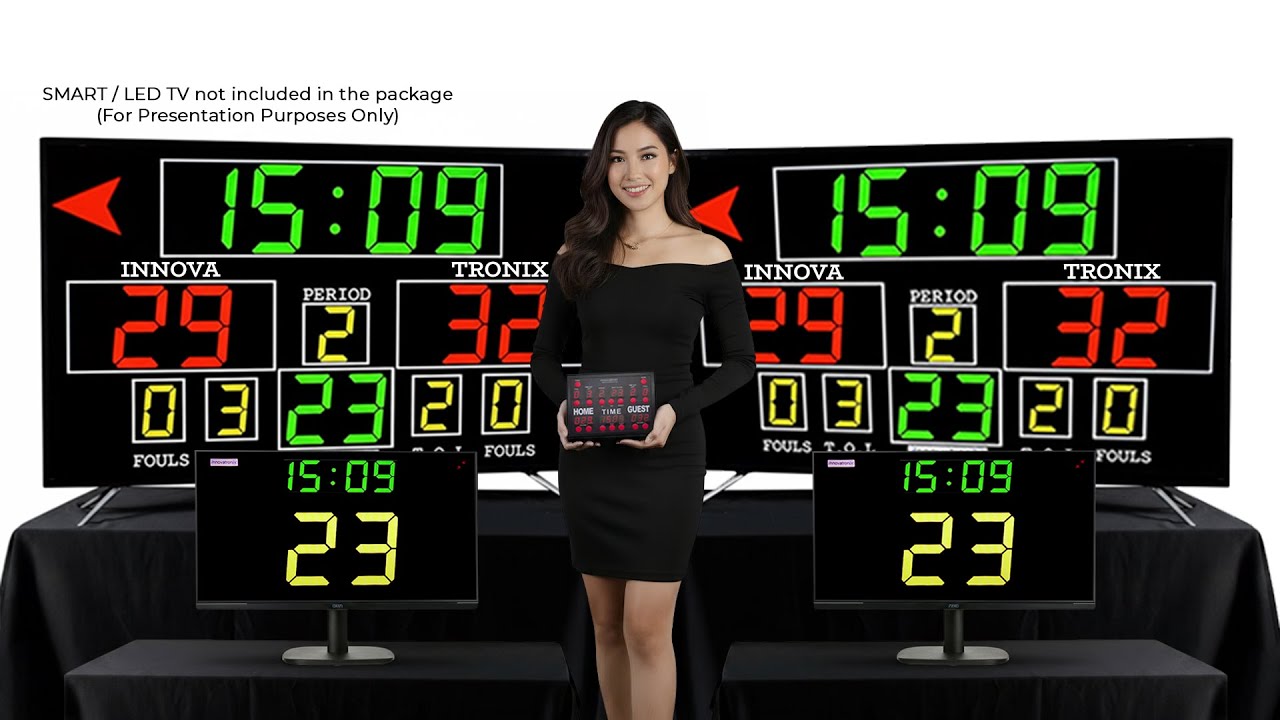Innovatronix Electronic Basketball Wireless Scoreboard EBS Mini v2 ...