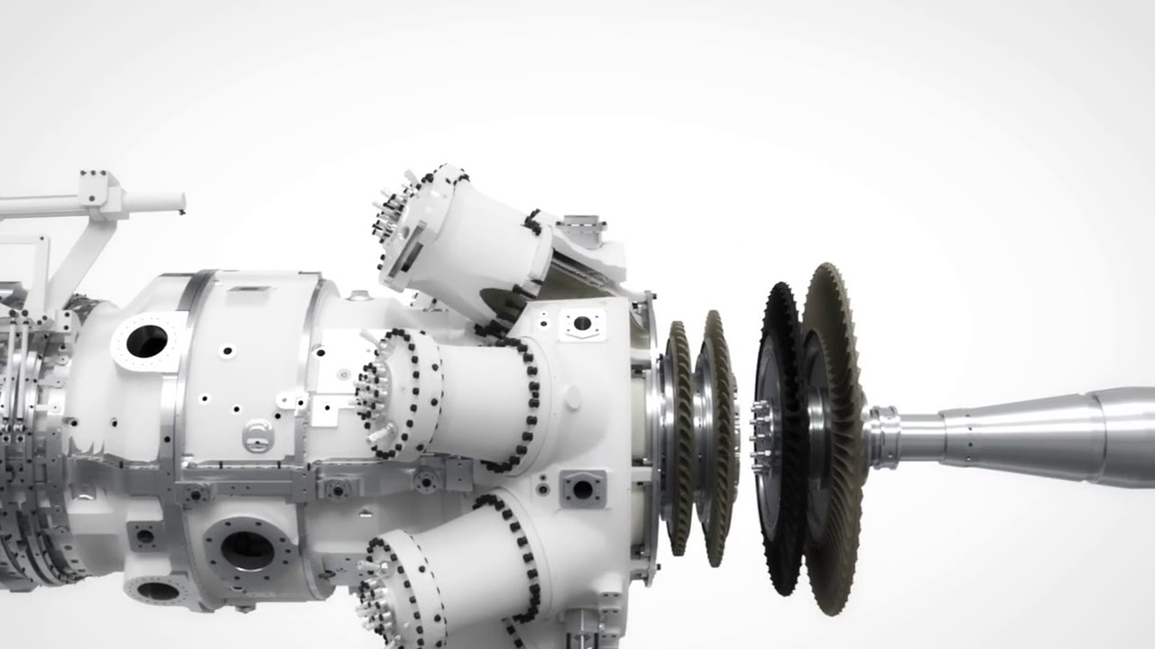 Siemens SGT 750 gas turbine flythrough - YouTube