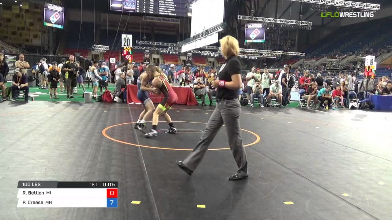 Cadet GR 100 Round of 32 - Riley Bettich (MI) vs. Paxton Creese (MN ...