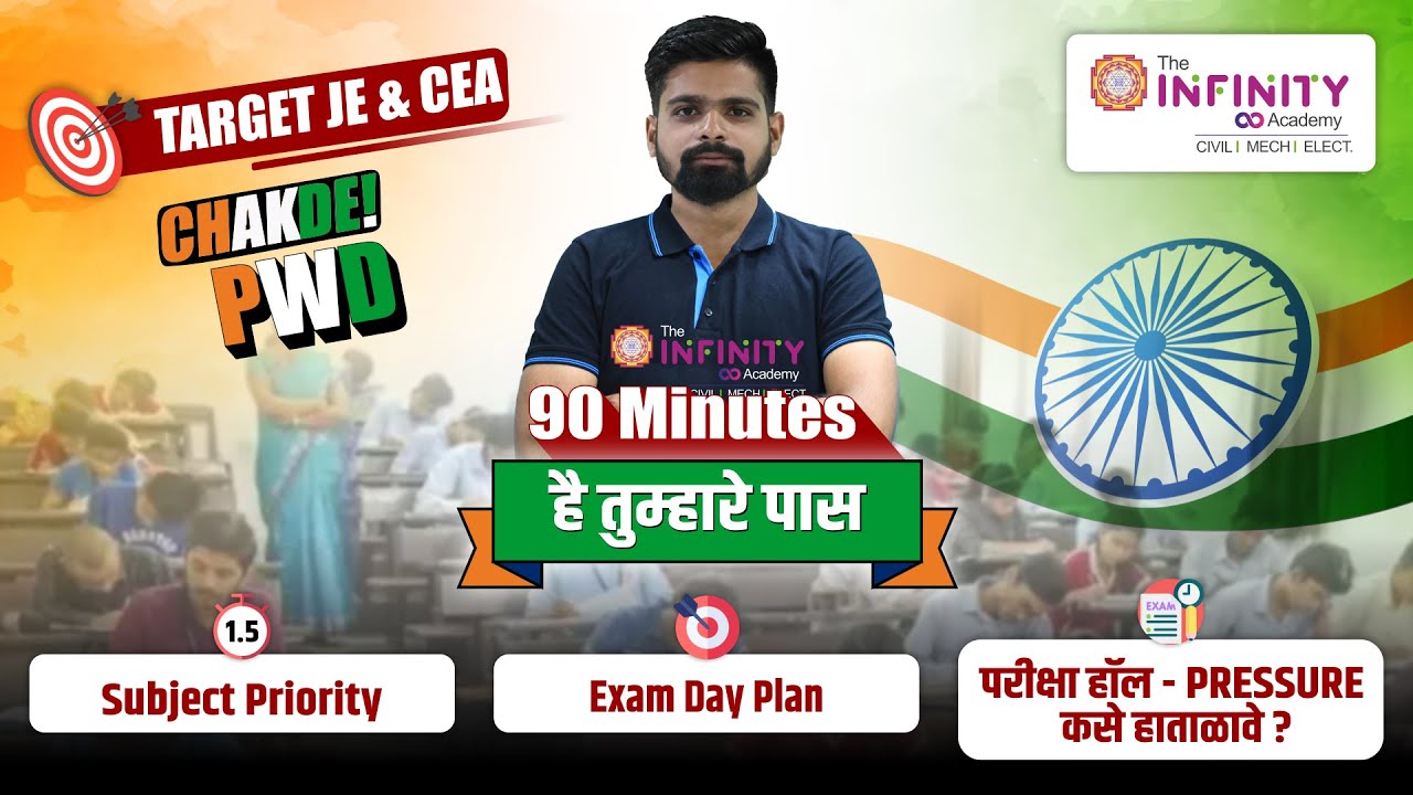 PWD ZP WRD JE &CEA | 90 MINUTE STARTEGY | EXAM DAY PLAN | SUBJECT ...