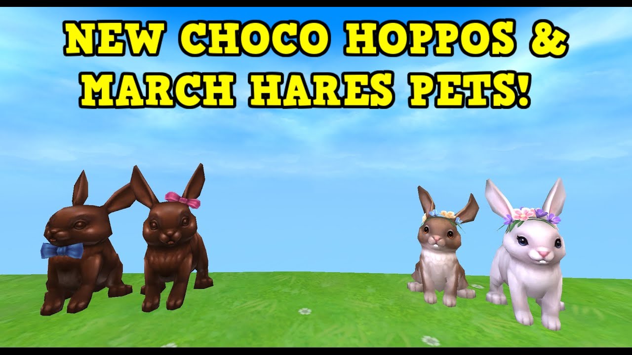 Wizard101 : NEW CHOCCO HOPPOS & MARCH HARES PETS! - YouTube