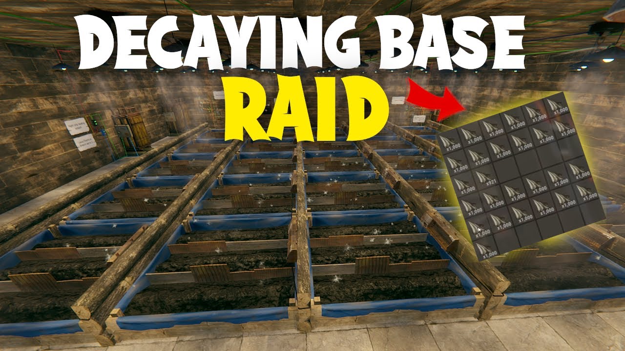 COUNTERING RAIDS & RAIDING AN GOLD MINE DECAYING FARM BASE IN RUST ...