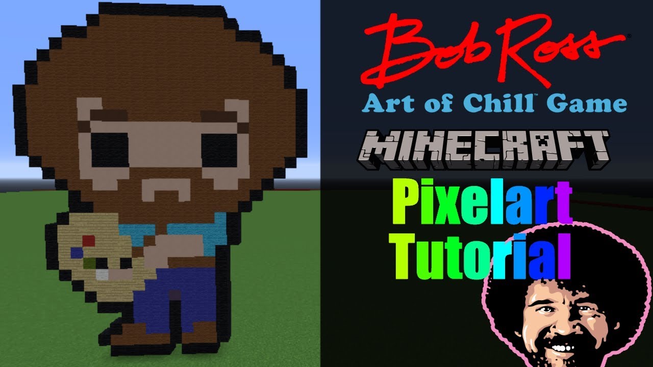 Minecraft Bob Ross Pixel Art Tutorial - YouTube