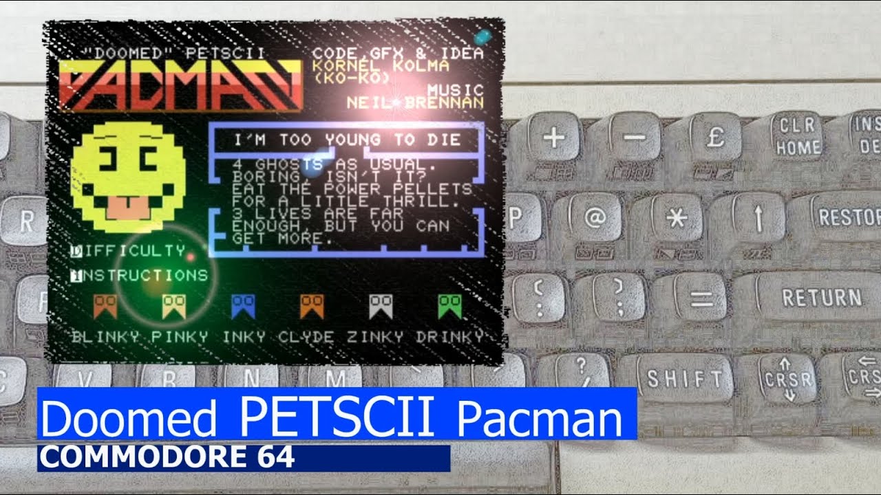 Commodore 64 -=Doomed PETSCII Pacman=- - YouTube