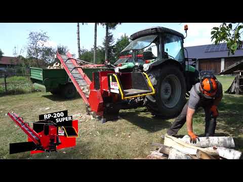 Cippatore professionale spaccalegna Remet RP200 SUPER - YouTube