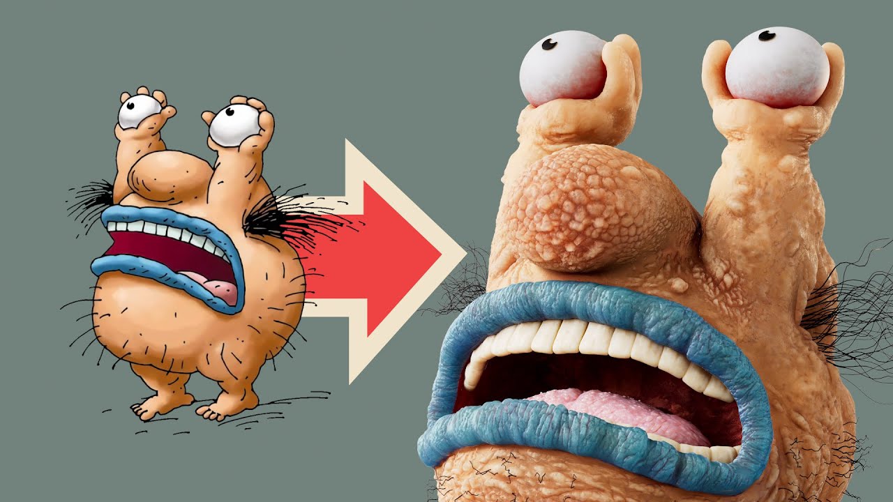 Making Krumm from "Ahh! Real Monsters" - YouTube