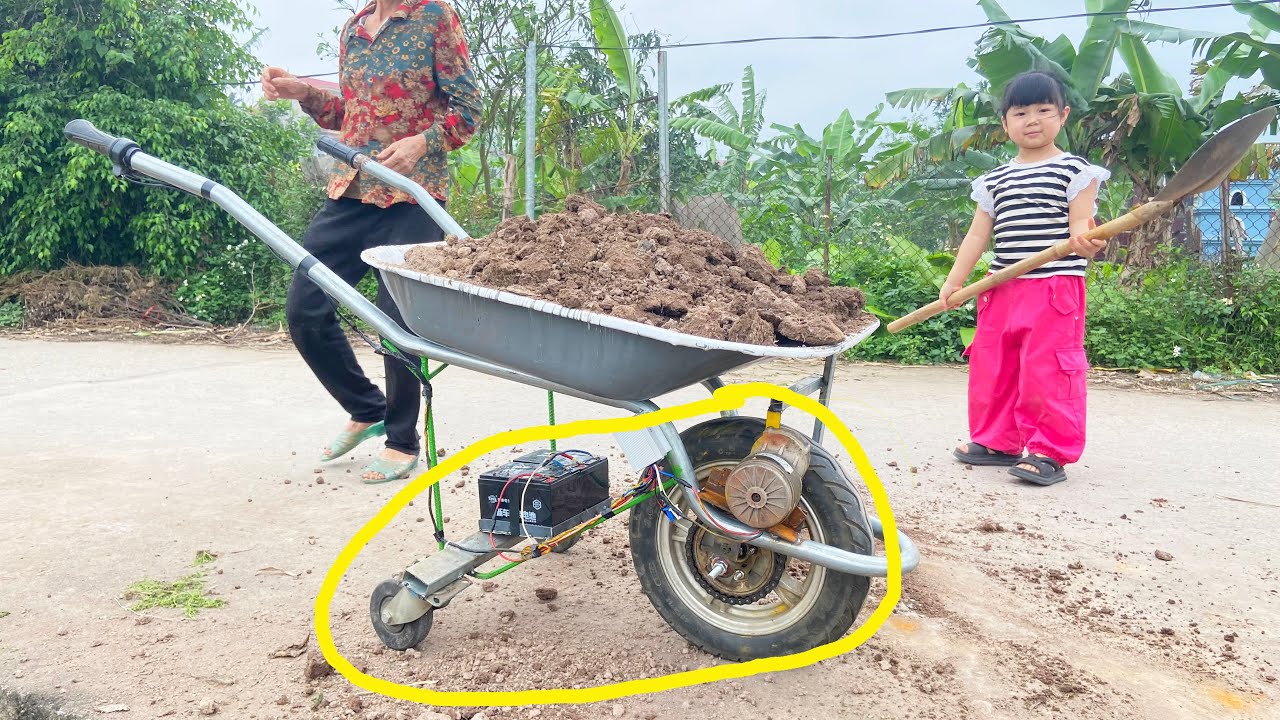 DIY Electric wheelbarrow - YouTube