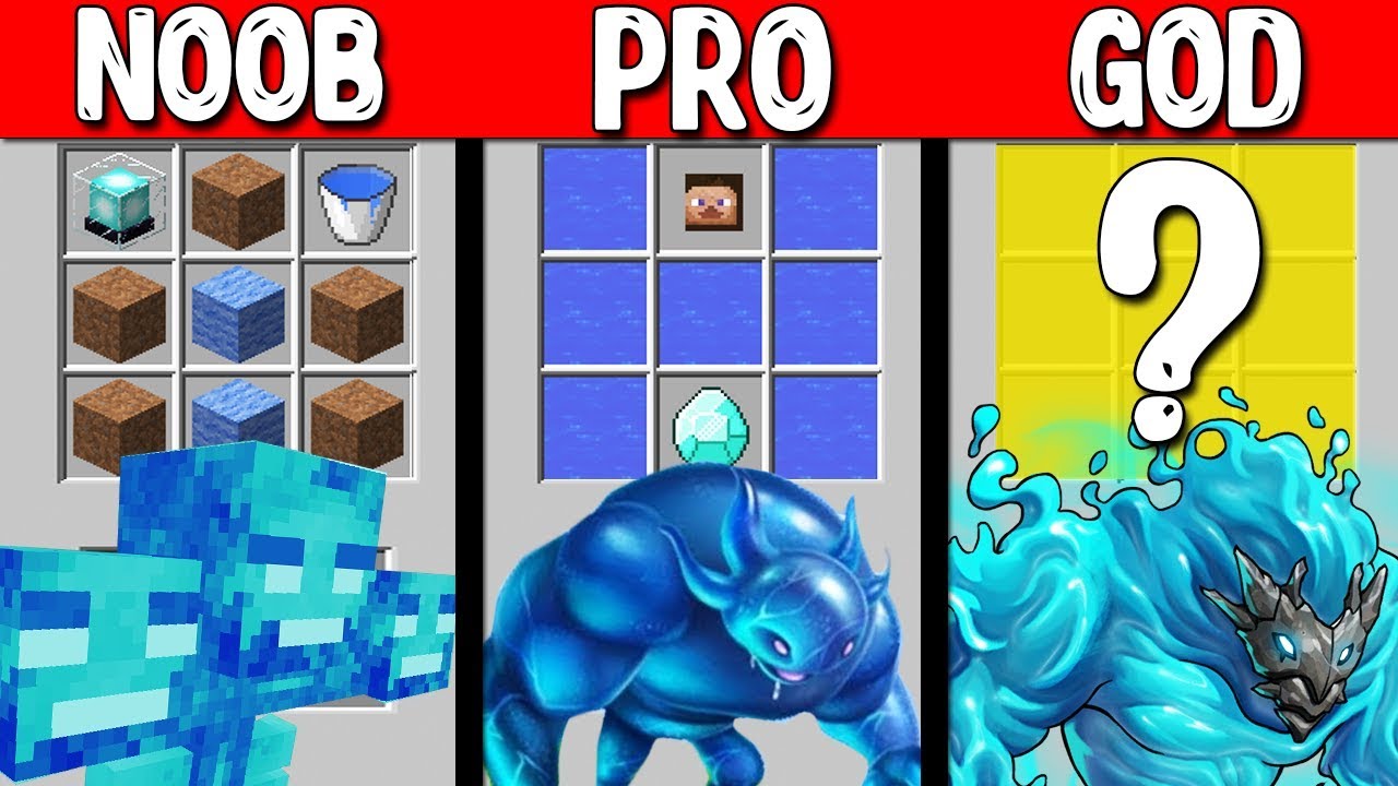 Minecraft Battle : SUPER WATER BOSS CRAFTING CHALLENGE - NOOB vs PRO vs ...