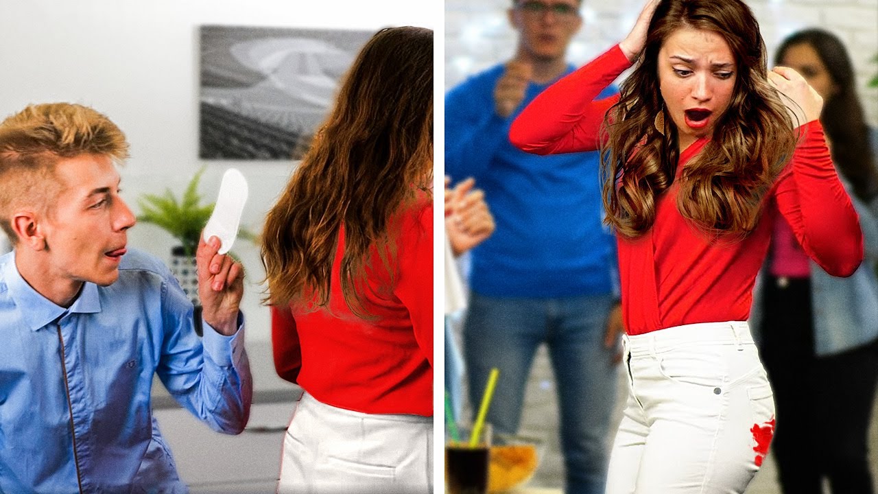 Funny DIY Couple Pranks || Awkward Moments, Period Hacks, Crazy Pranks ...