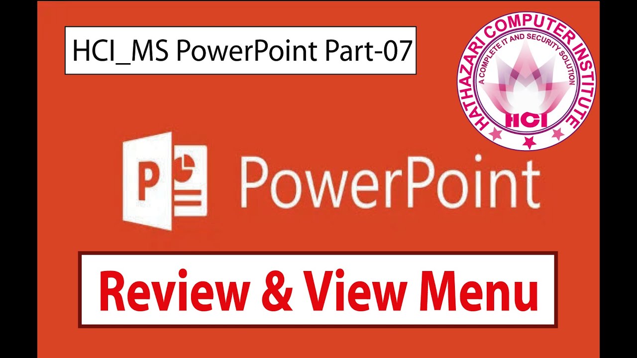 Review and View Menu Commands MS PowerPoint Part 07: For Beginner - YouTube