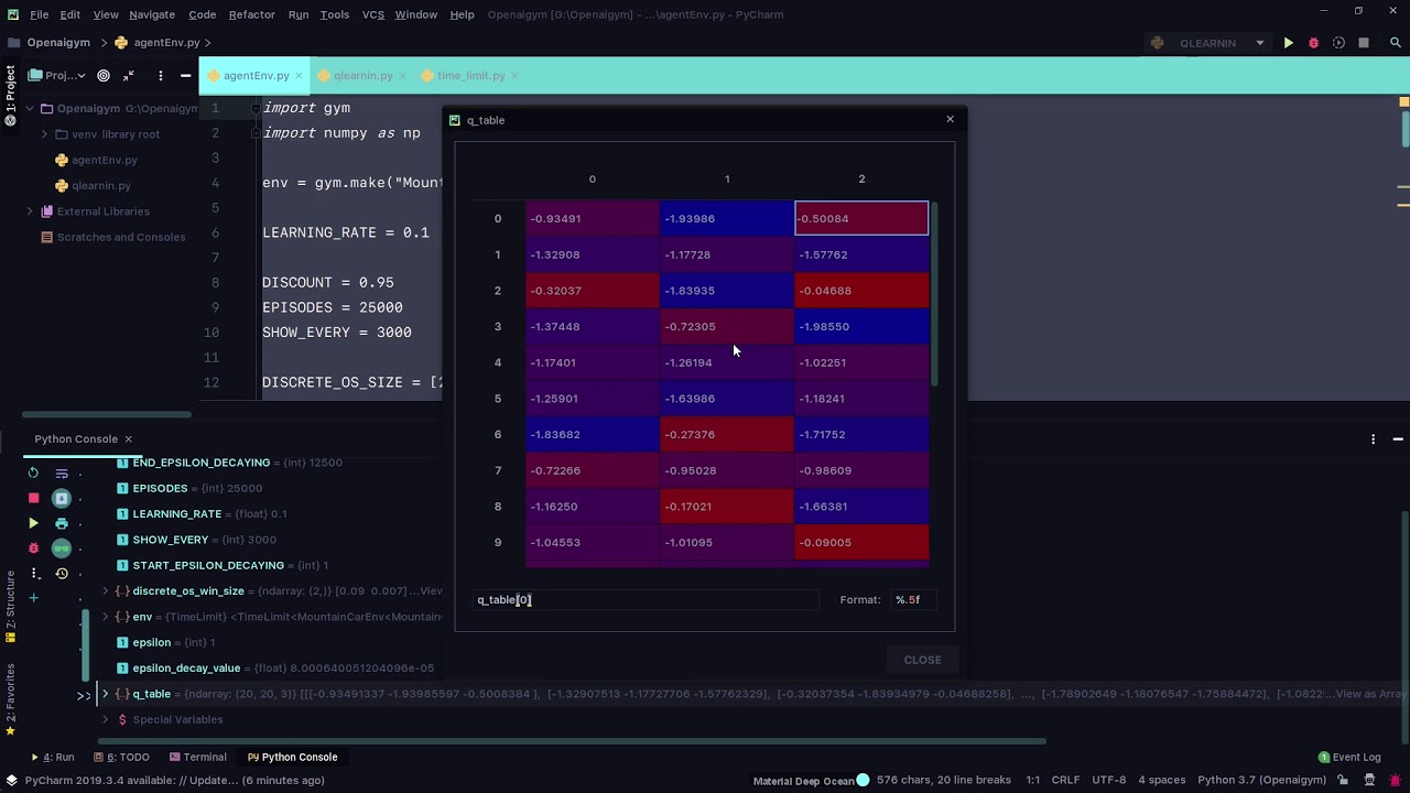 How to Create a Q Table Q Learning Reinforcement learning part 2 - YouTube