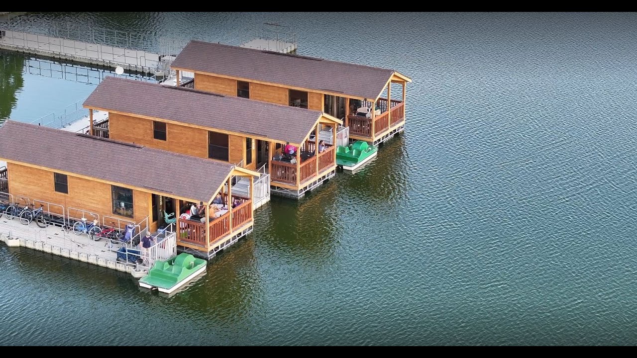Here's a look at Santee Lakes' Floating Cabins. - YouTube