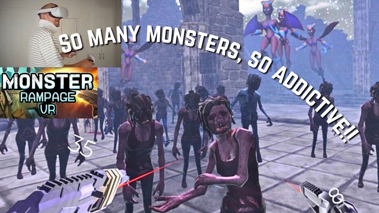 It's Vampire Survivors in VR! | Monster Rampage VR | Quest 2 - YouTube
