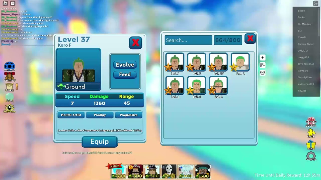 Evolving Koro II (Zoro Wano) | All Star Tower Defense - YouTube