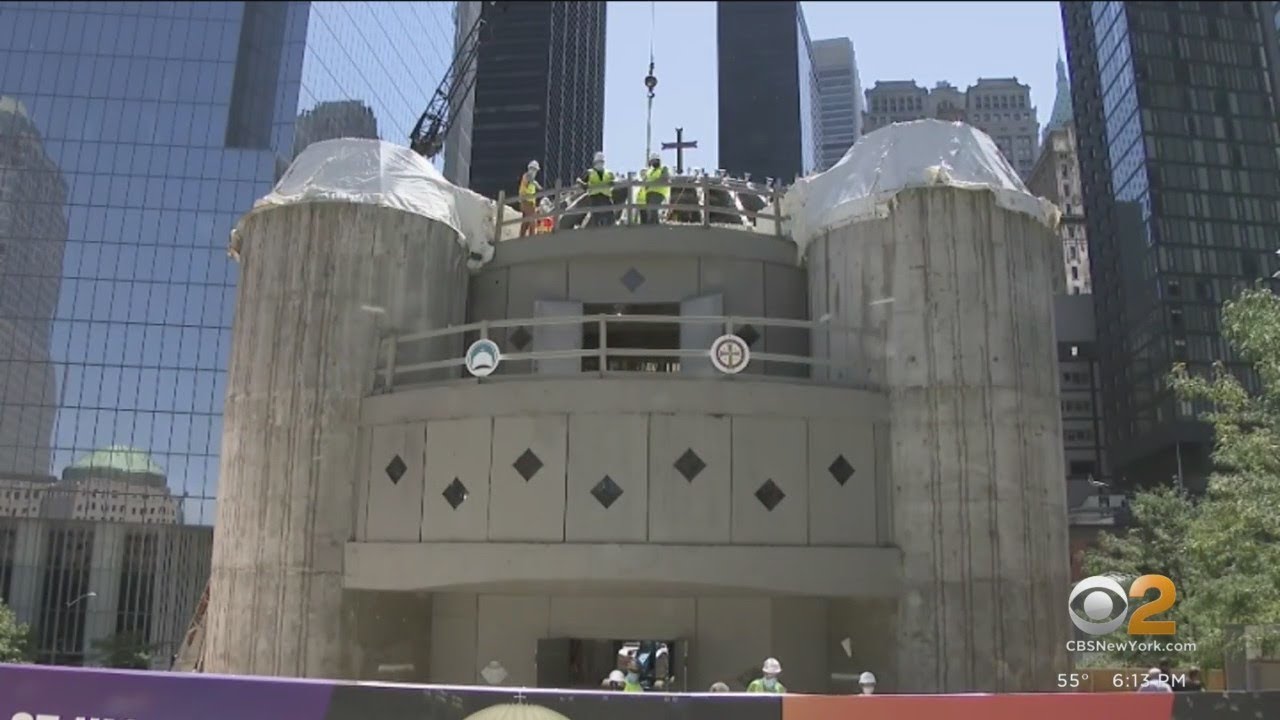 Church destroyed on 9/11 reopens 21 years later - YouTube