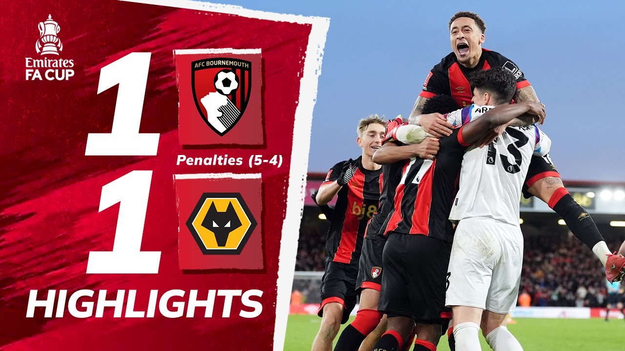 Bournemouth 1 - 1 Wolves (AET, 5 - 4 on Pens) | Fifth Round | Emirates ...