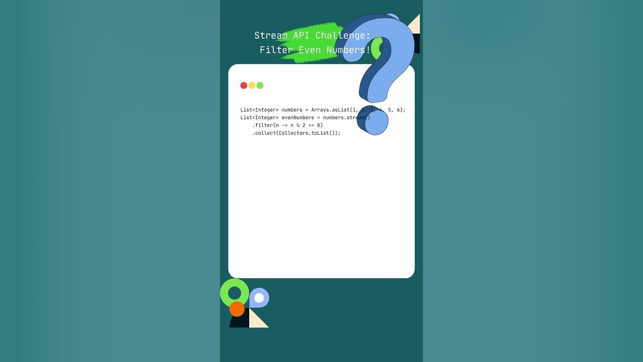 Java Stream Api Challenge Filter Even Numbers Cracking Coding Interview Java Coding