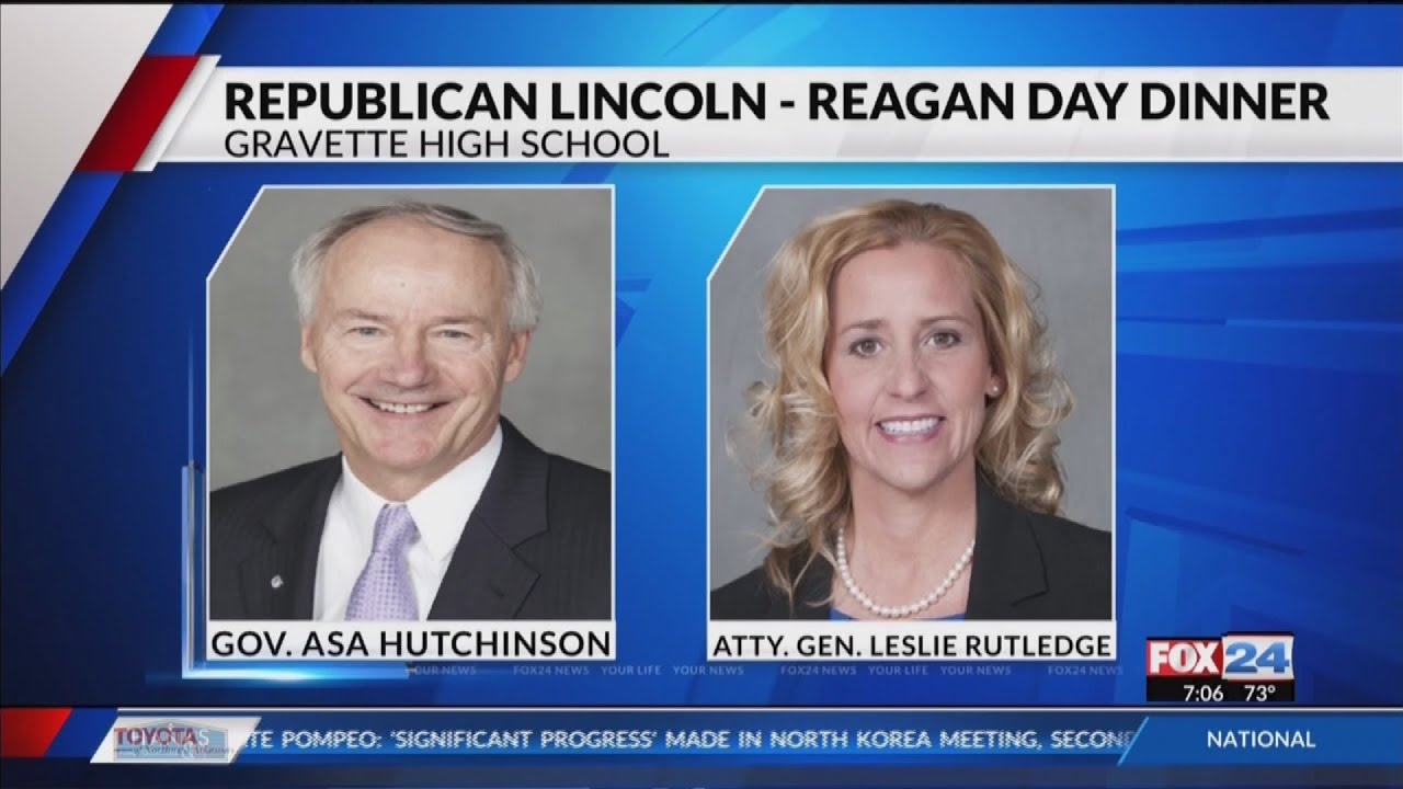 AR Governor Hutchinson & Attorney General Rutledge Come to NWA - YouTube