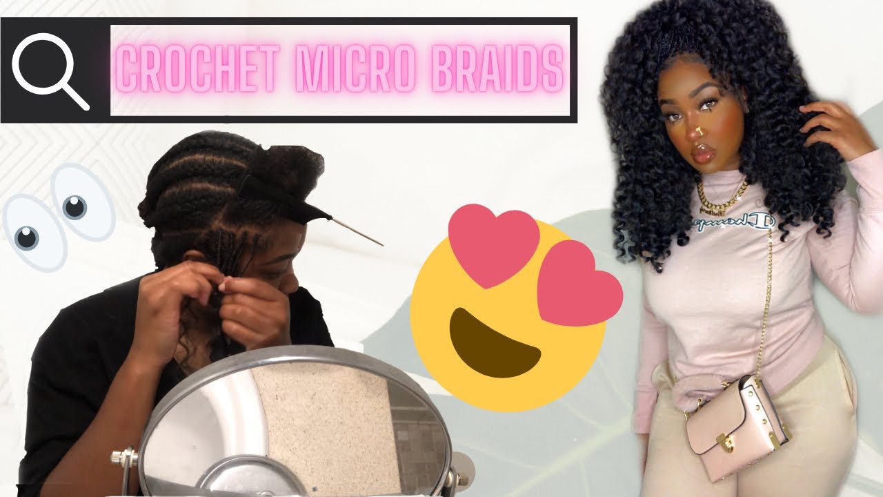Curly crochet micro braids|Model Model glance braid - YouTube